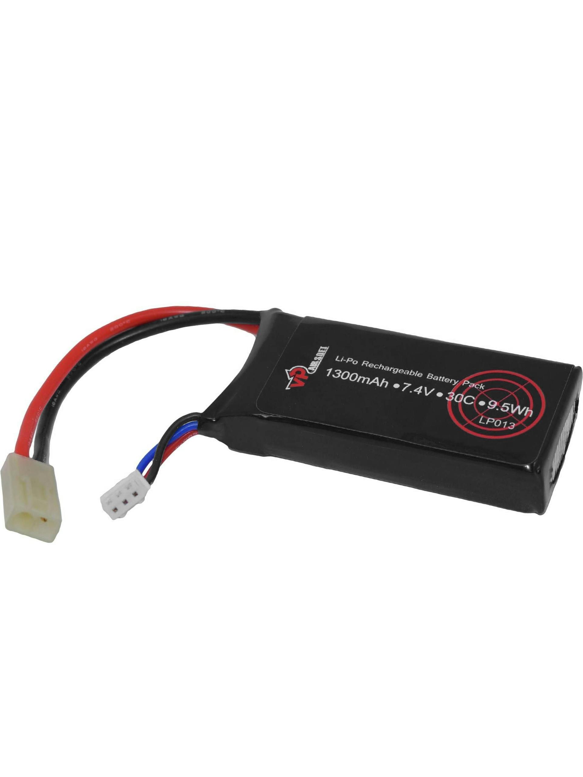 VAPEX 7.4v 1300mAh 30C LiPo Block Battery; Mini-Tamiya