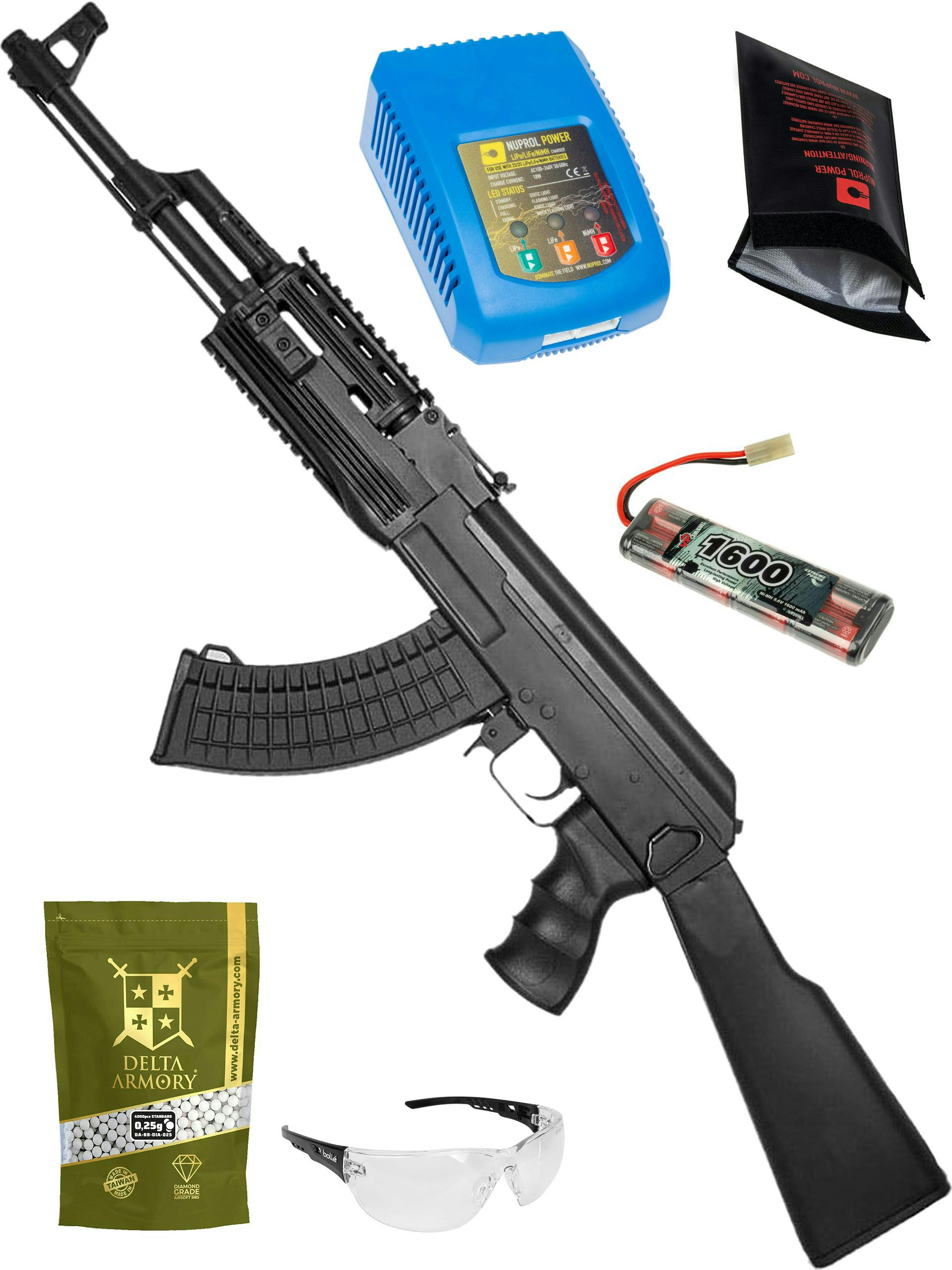 CYMA CM.520 AK-47 PMC Beginner Bundle | Patrol Base | Starter Pack