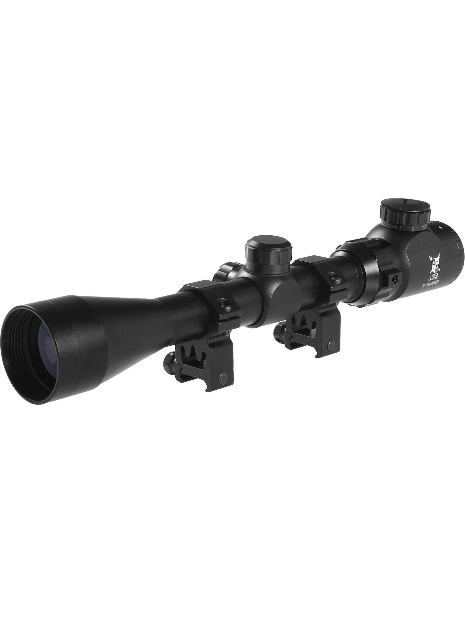 Delta Armory 3-9x40EG Illuminated Rifle Scope w/ Scope Rings