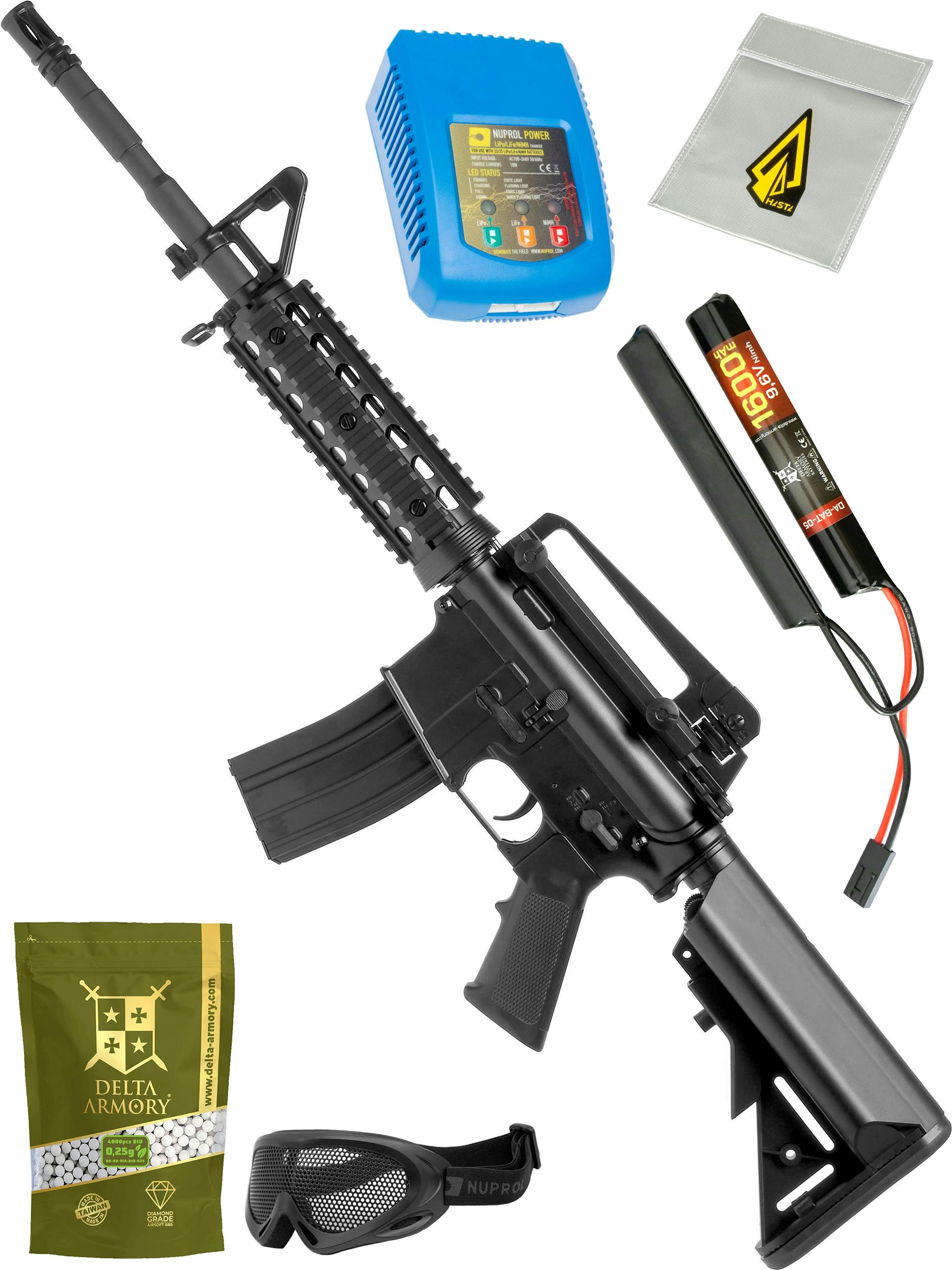 CYMA CM.507 M4A1 Beginner Bundle | Patrol Base | Airsoft Starter Pack