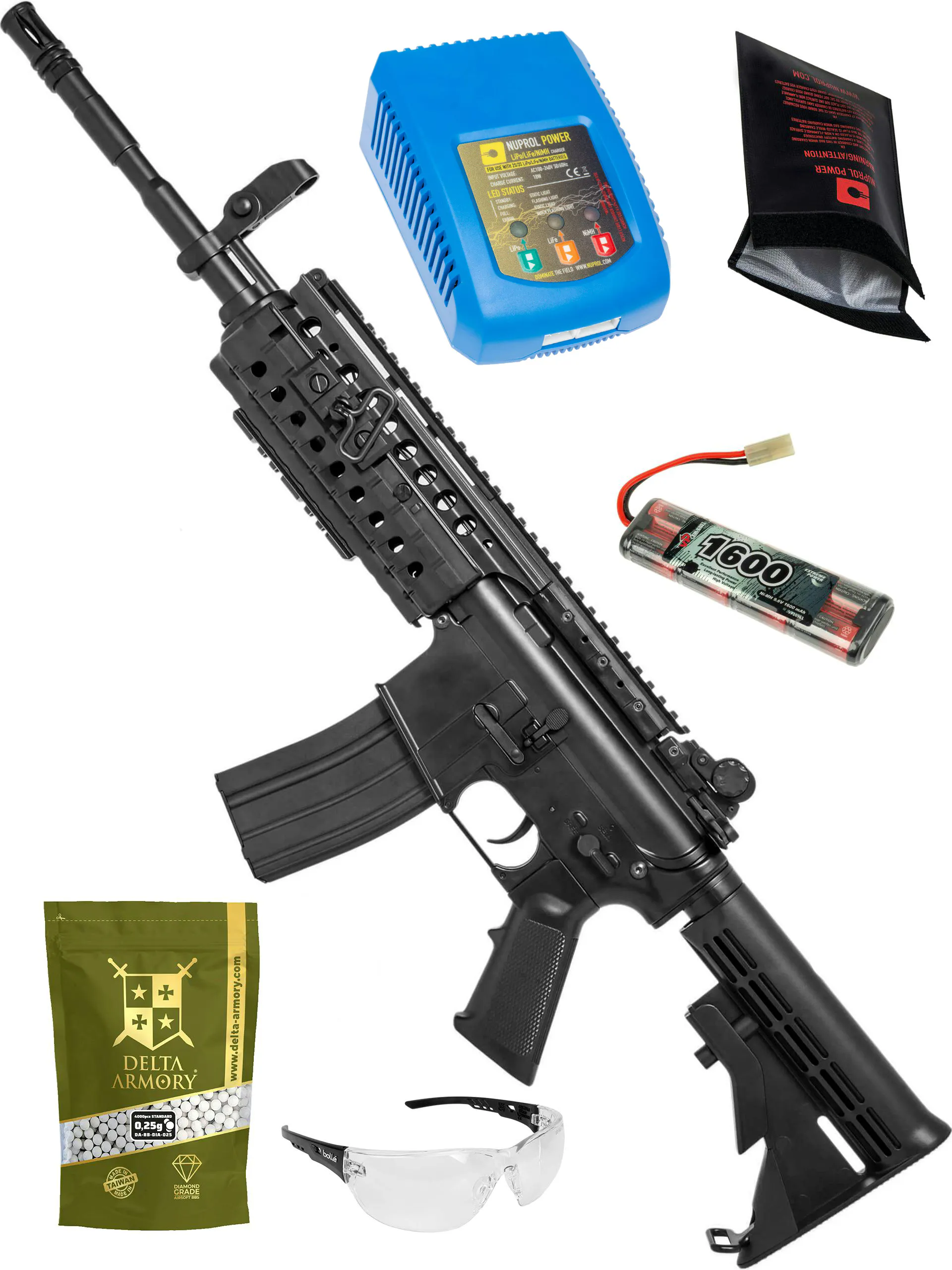 CYMA CM.508 M4 Beginner Bundle | Patrol Base | Airsoft Starter Pack