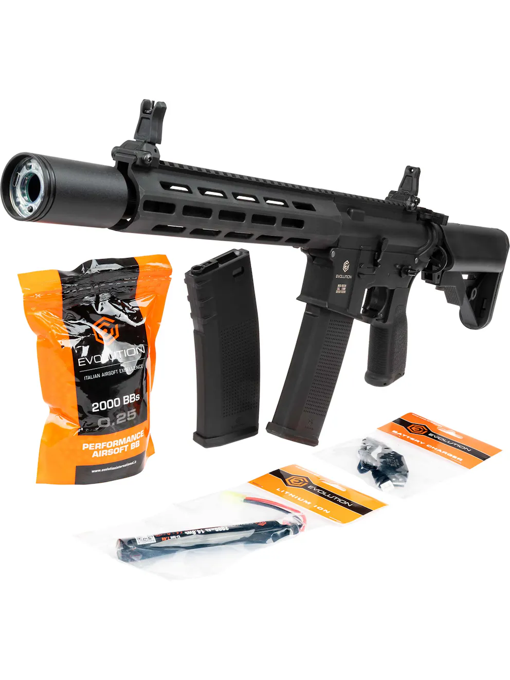 Evolution - M4 Muzzle Flash Blaster AEG; Complete Pack | Airsoft Gifts