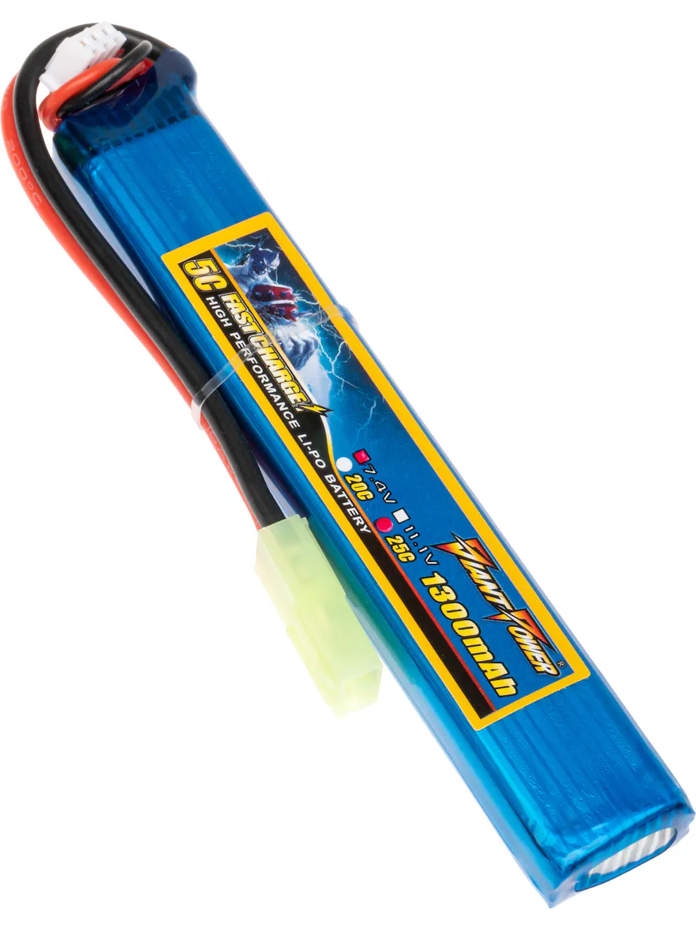 GIANT POWER - 7.4v 1300mAh 25C LiPo Stick Battery | Patrol Base UK
